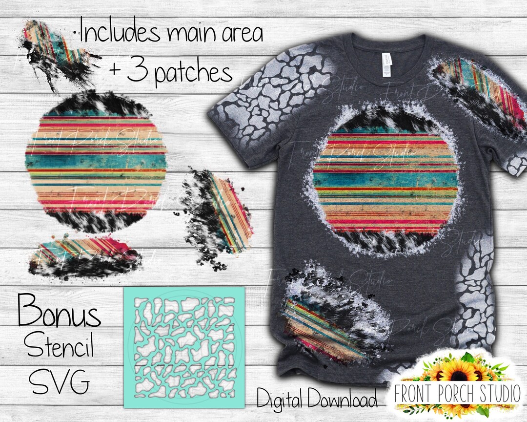 Sublimation Shirt Design With Patches, Stencil, Digital Download - Etsy