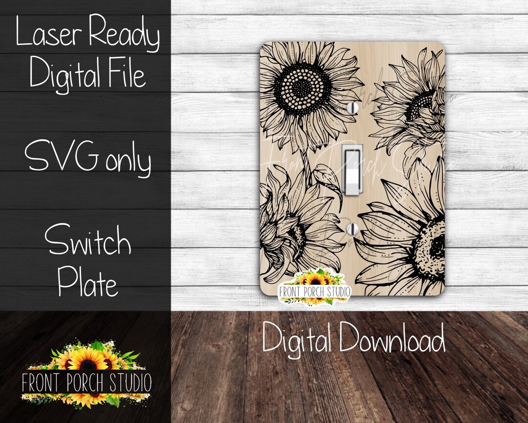 Sunflowers, SVG, Light Switch Cover, Digital Download, Laser File - Etsy