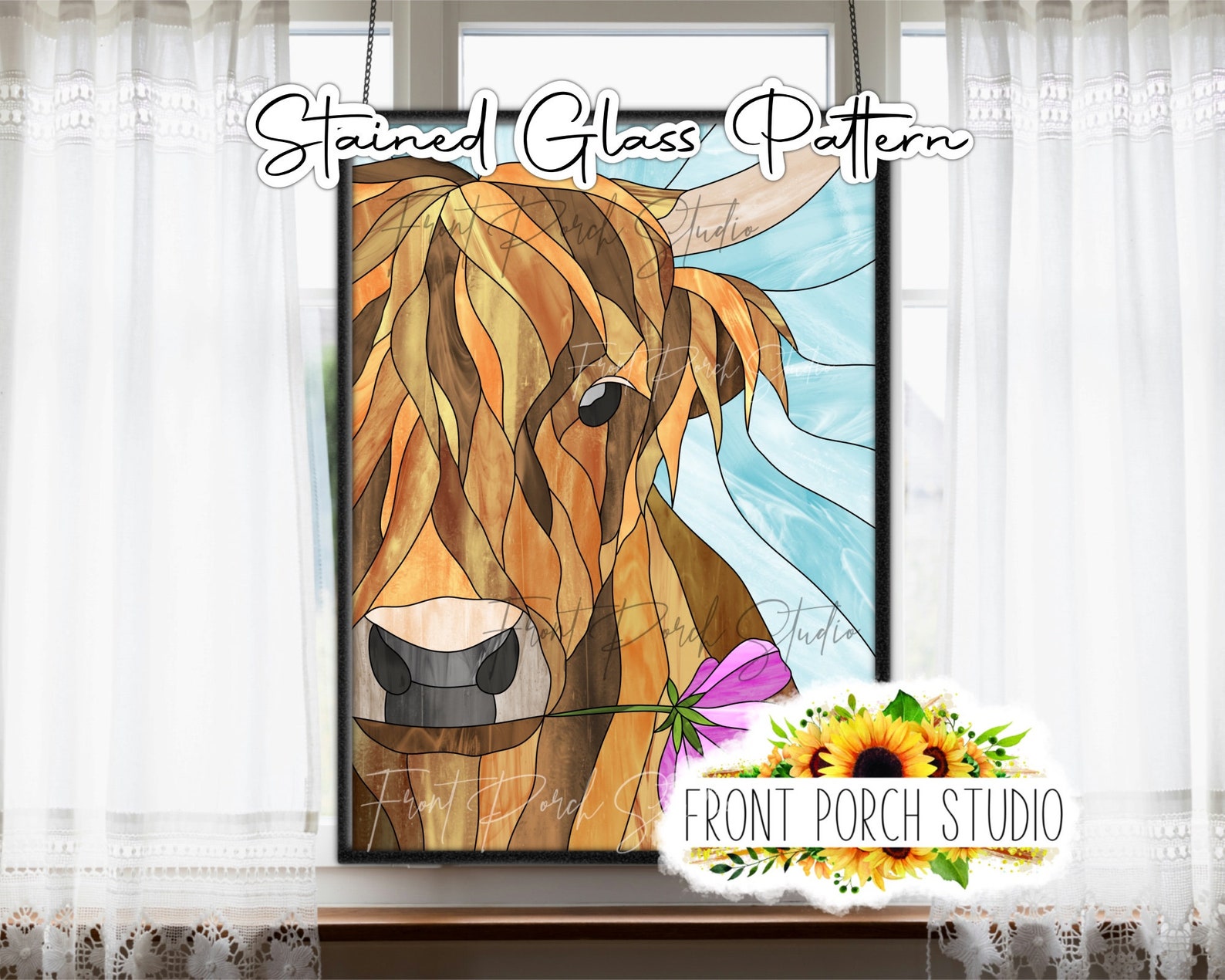 Stained Glass Patterns, Farm Pack, 5 Patterns, Digital Download, PDF ...