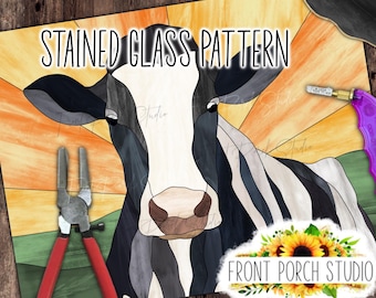 Farm Yard Stained Glass Pattern Digital Download - Etsy