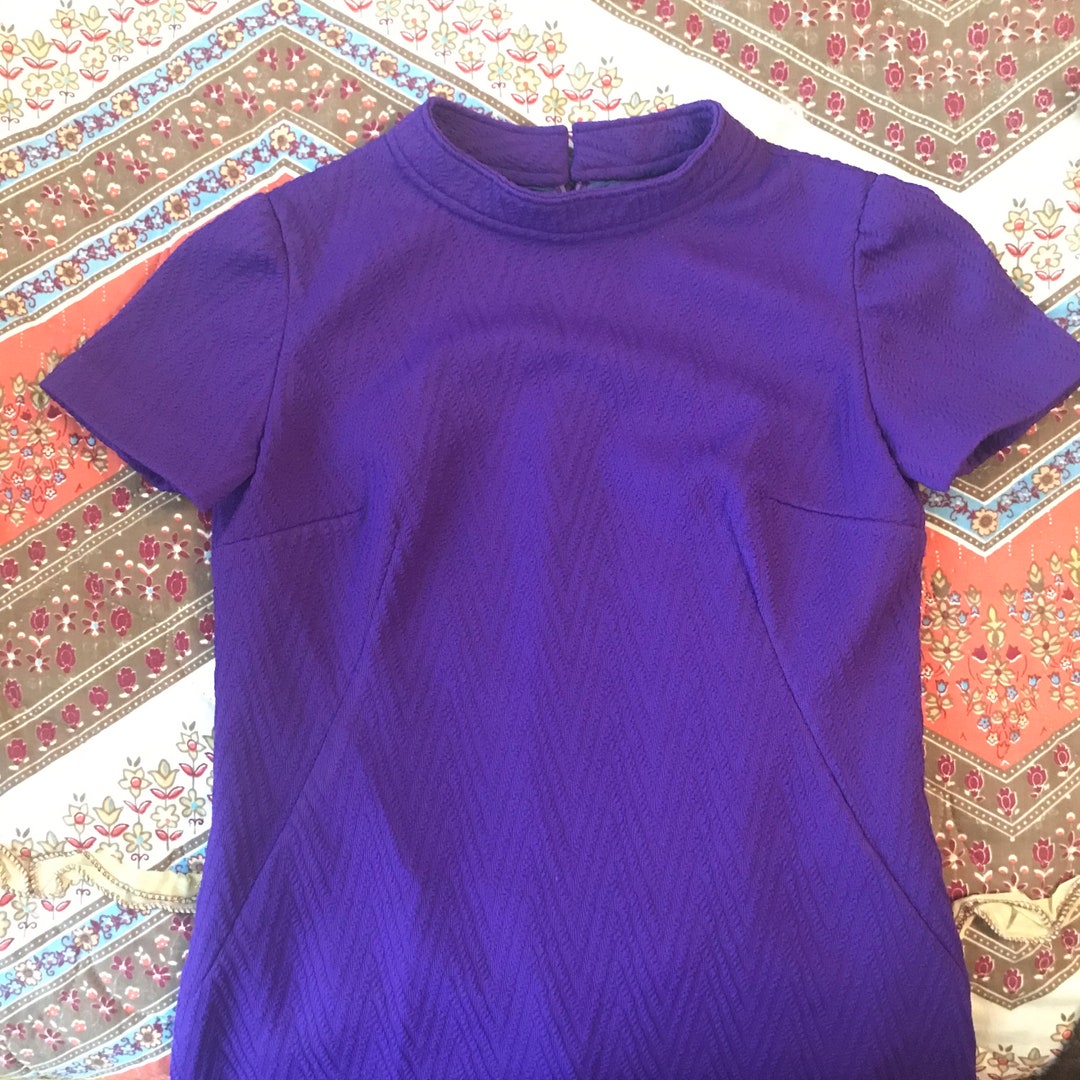 1960s Mod Purple Dress - Etsy