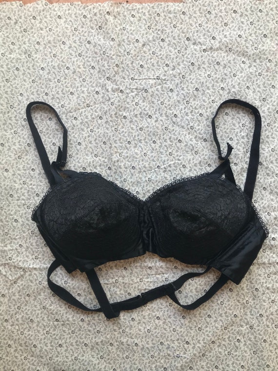 Vtg Circular Bullet Bra Pink Satin Longline Pinup But… - Gem