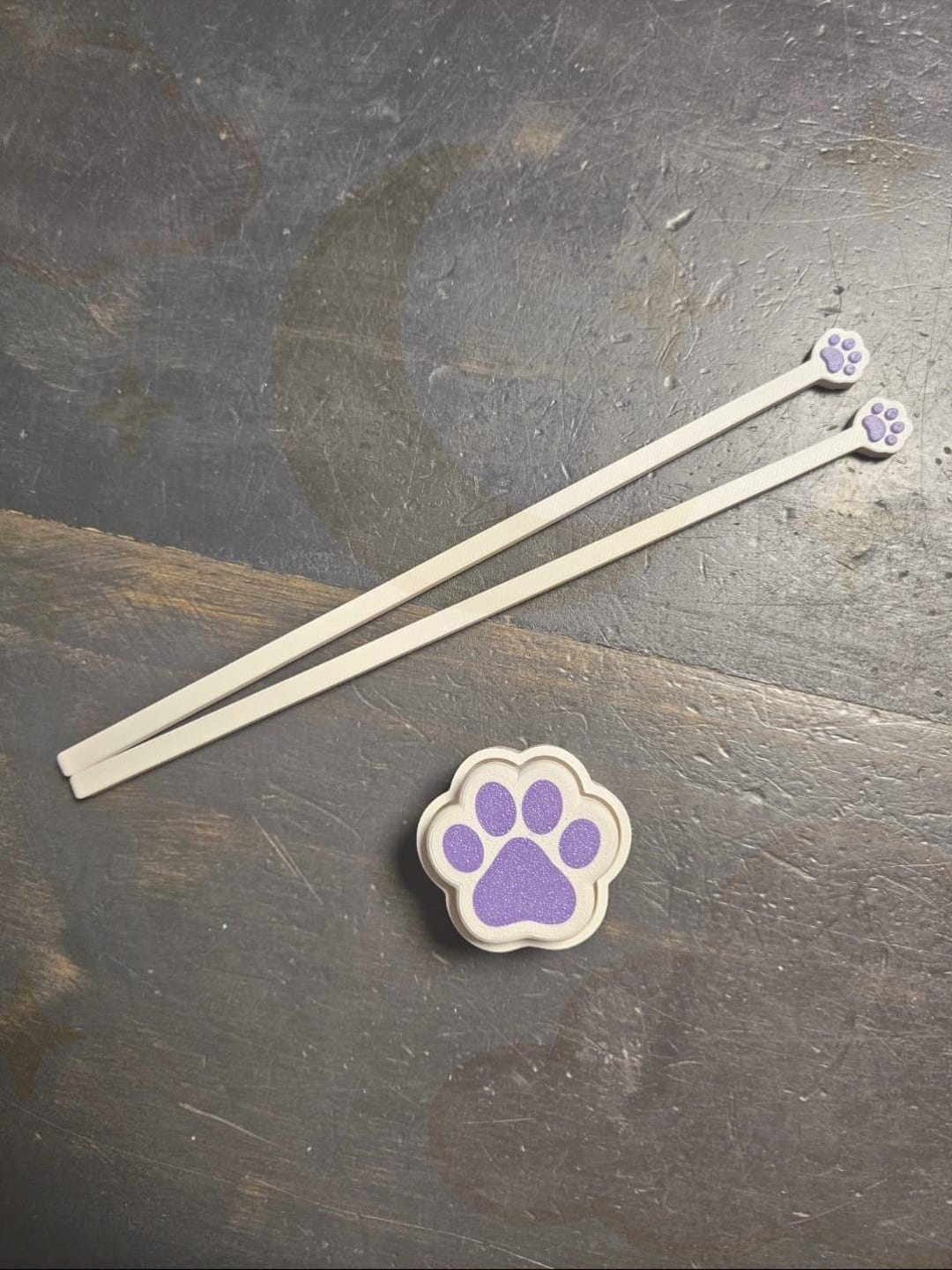 3D Printed Kitty Paw Chopsticks & Clicker Set - Etsy