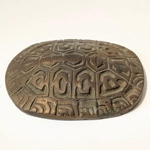 Vintage Brass Turtle Trinket Box Embossed Decorative Storage Figurine ...