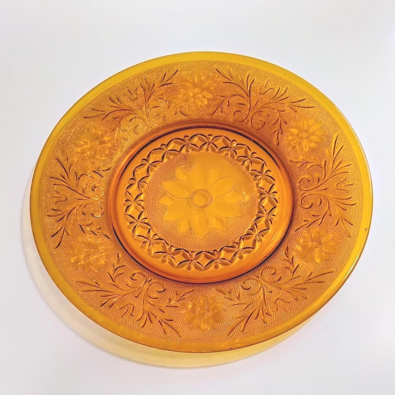 Amber Glass Plates - Etsy