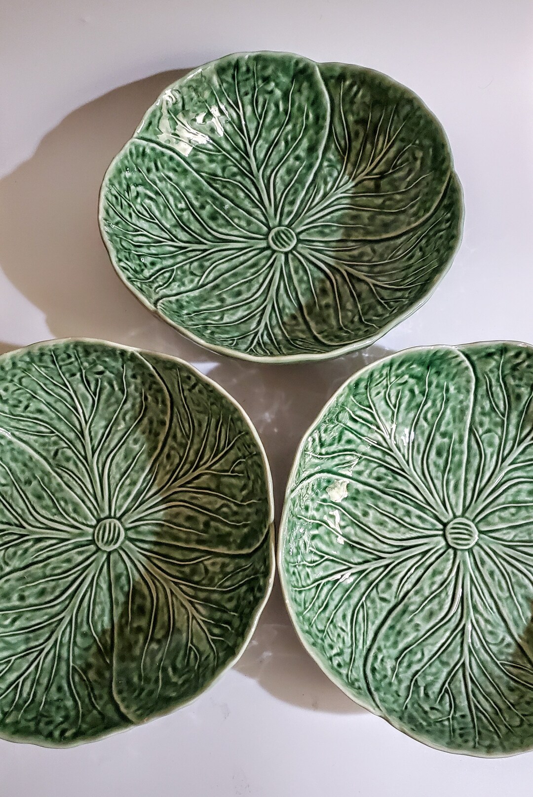 Set of Three Bordallo Pinheiro 9 San Raphael Serving Bowl Majolica ...