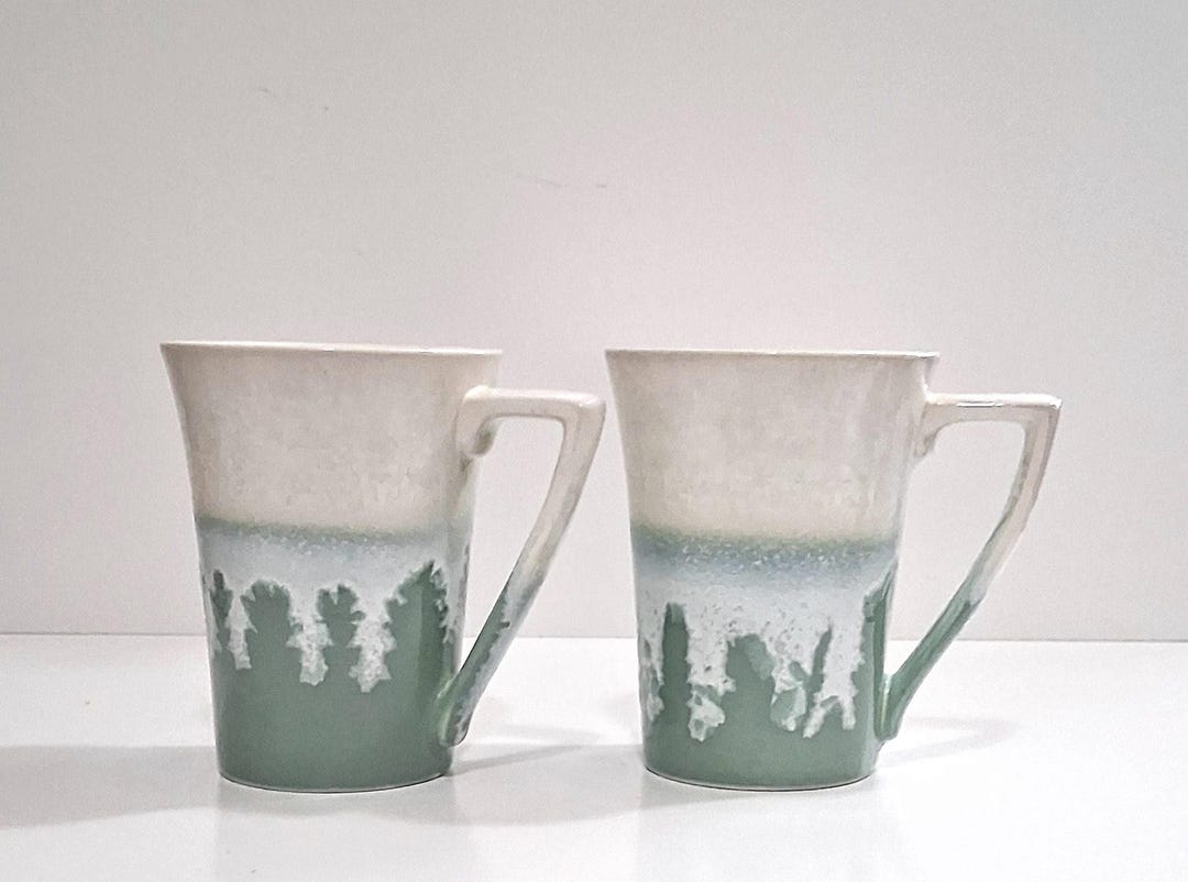 PORTMEIRION STARFIRE JADE Mugs Julian Teed Britain Set of Two - Etsy
