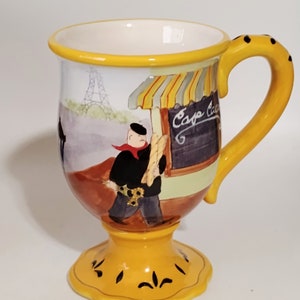 Certified International Jennifer Brinley French Bistro Pedestal Mugs ...