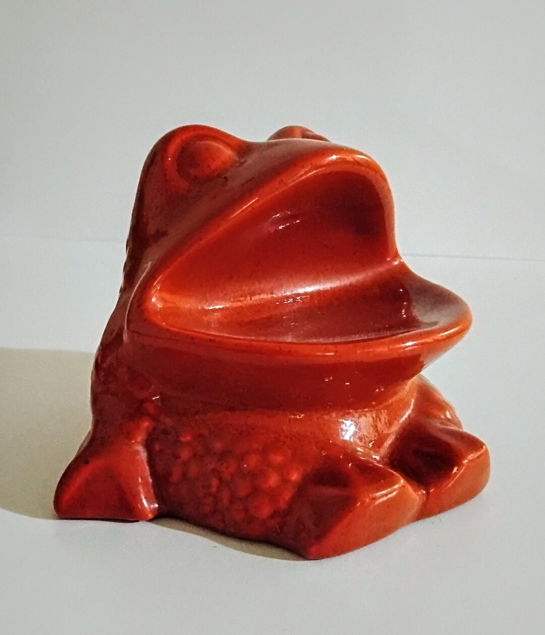 Vintage Big Mouth Ceramic Orange Soap Holder Toothbrush, Flower Frog ...
