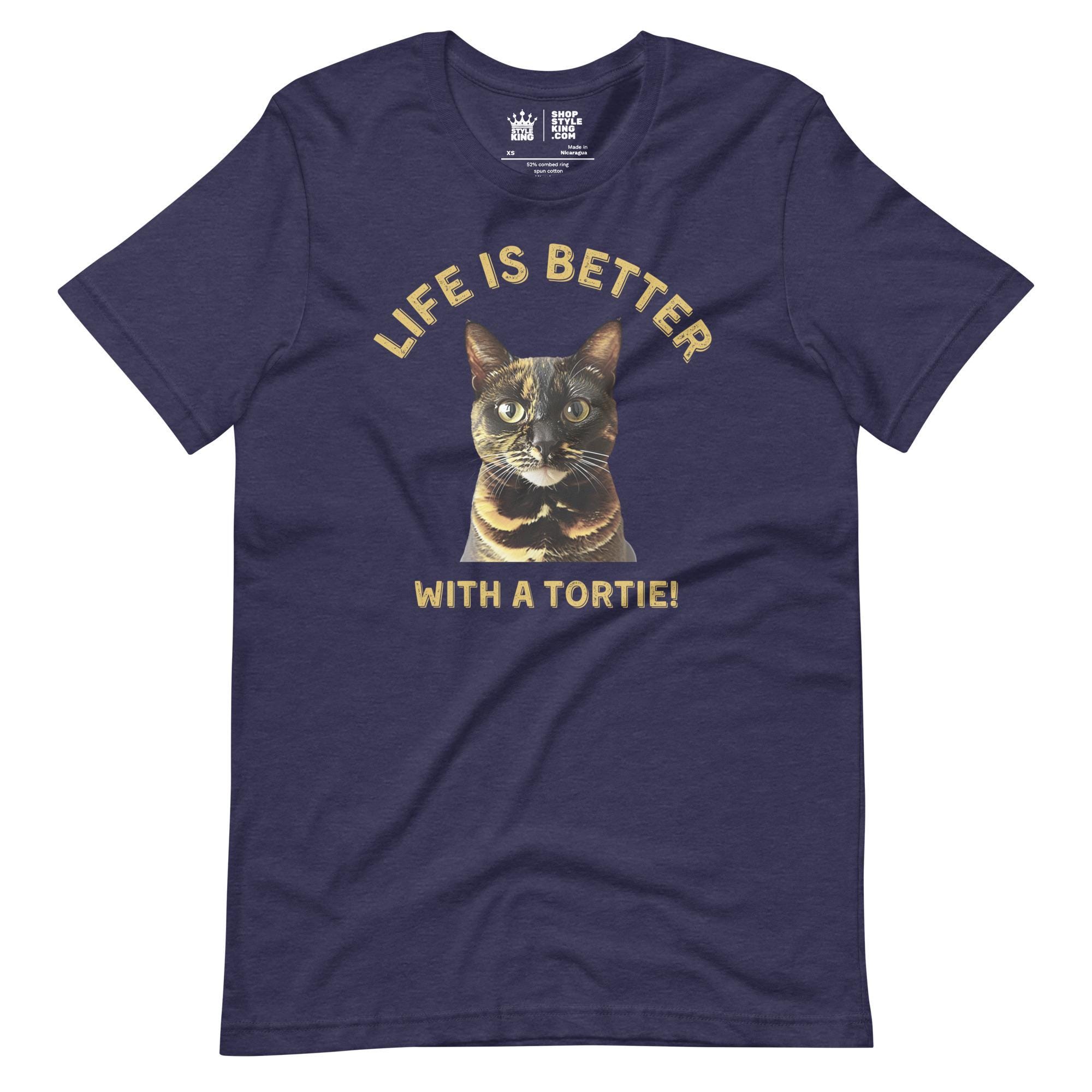 Life is Better With a Tortie, Tortoiseshell Cat T-shirt - Etsy