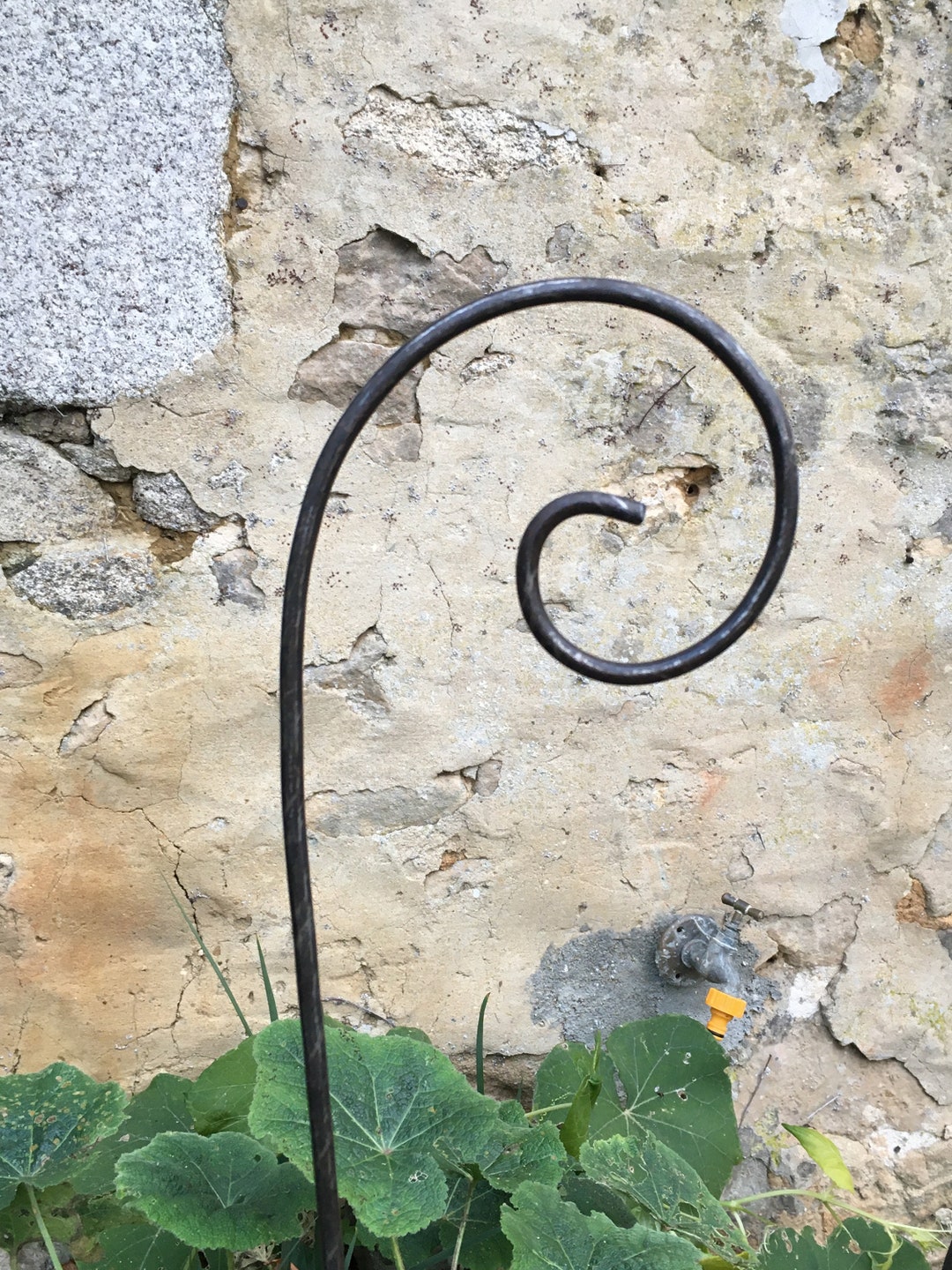 Spiral stake made of raw steel : Garden decoration, vegetable garden ...