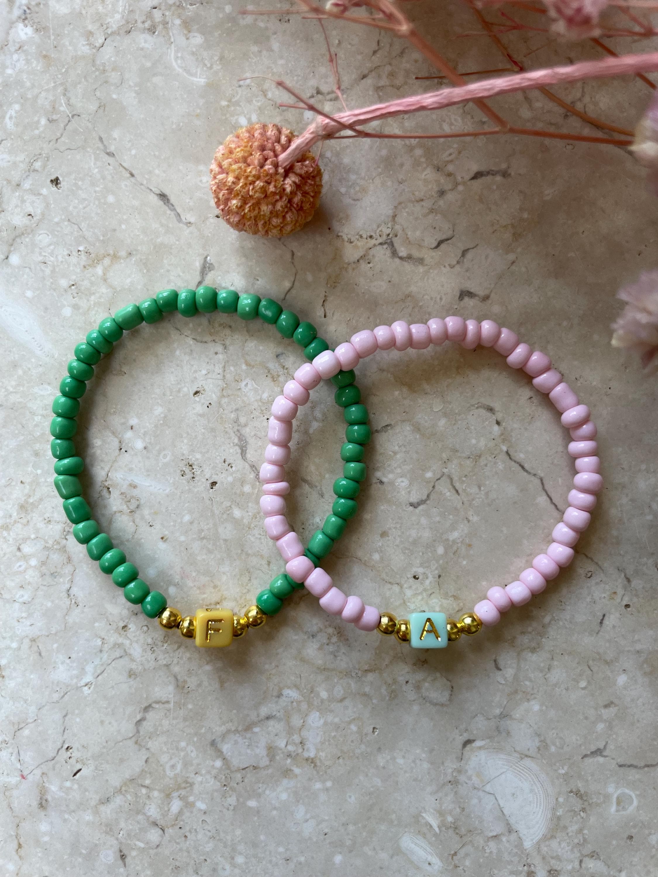 Initial Bracelet. Word Bracelet. Letter Block Bracelet. Personalised ...