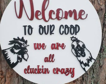 Chicken Door Hanger - Etsy