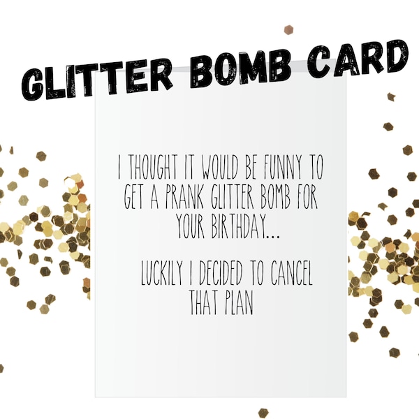 Glitter Bomb Birthday Card - Etsy