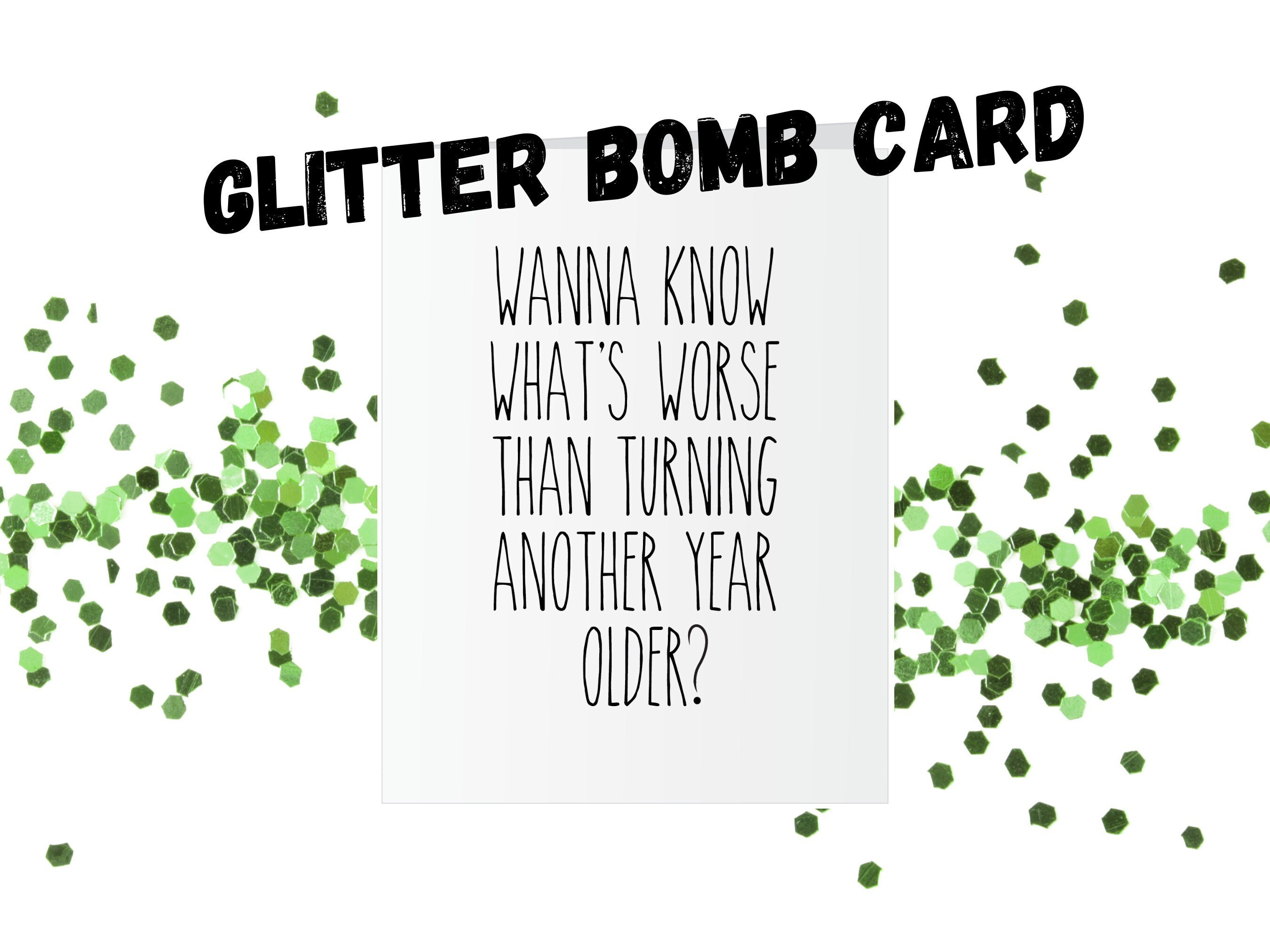 Prank Glitter Bomb Card - Fun Birthday Card - Funny Card - Prank Card ...