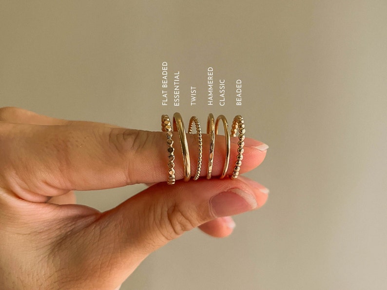 Gold Stackable Rings 14K Gold Filled Ring Dainty Gold Ring - Etsy