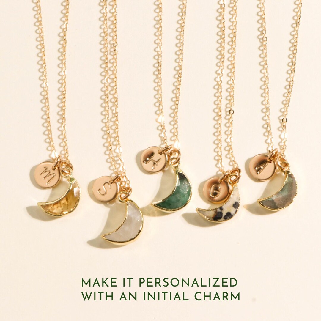Custom Initial Gemstone Necklace • Gemstone Necklace • Family ...