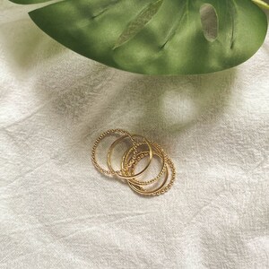 Gold Stackable Rings 14K Gold Filled Ring Dainty Gold Ring - Etsy