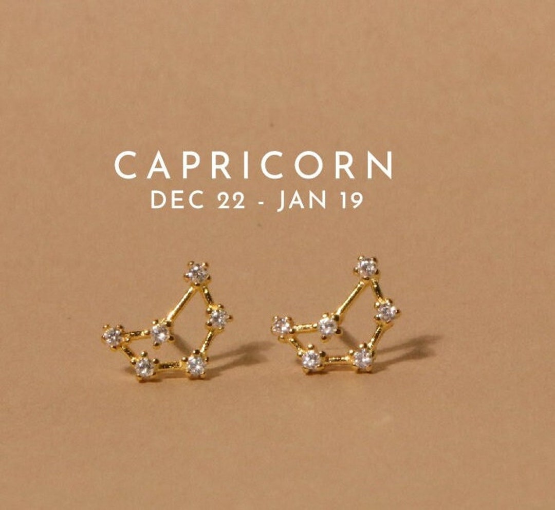 Capricorn • Capricorn Earrings 1 Pair • Constellation Earrings ...