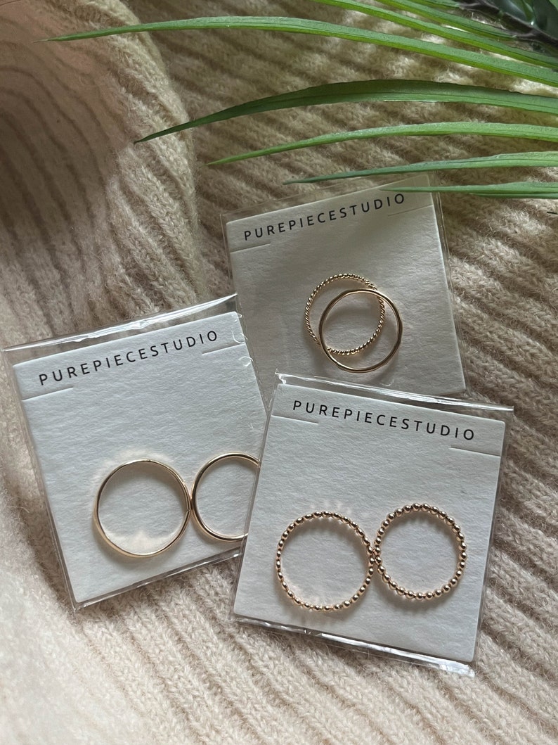 Gold Stackable Rings 14K Gold Filled Ring Dainty Gold Ring - Etsy