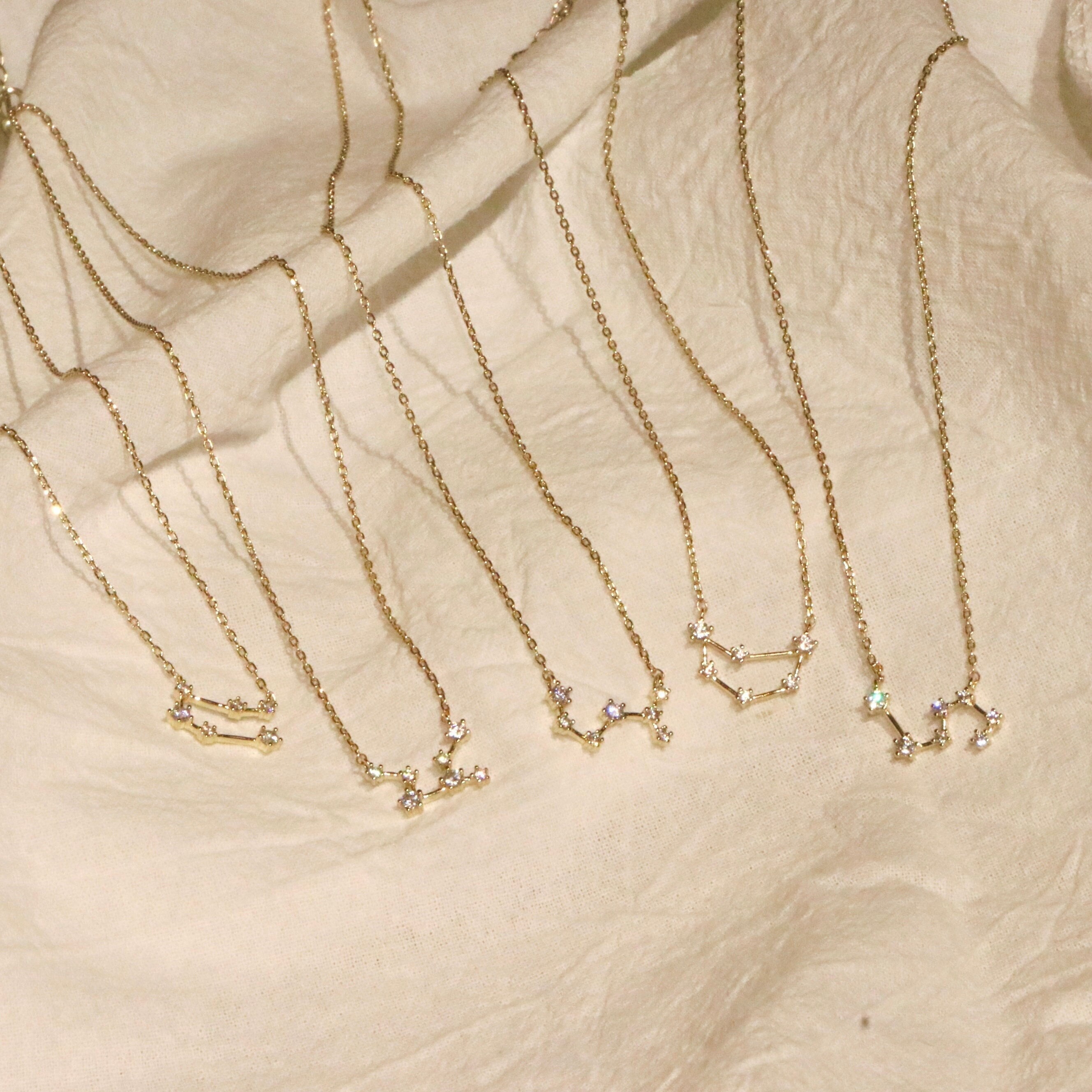Zodiac Constellation Choker Necklace Dainty Zodiac Sign Astrology Necklace Zodiac Pendant Star Sign Birthday Gift Necklace