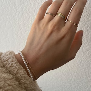 Gold Stackable Rings • 14K Gold Filled Ring • Dainty Gold Ring • Thin ...