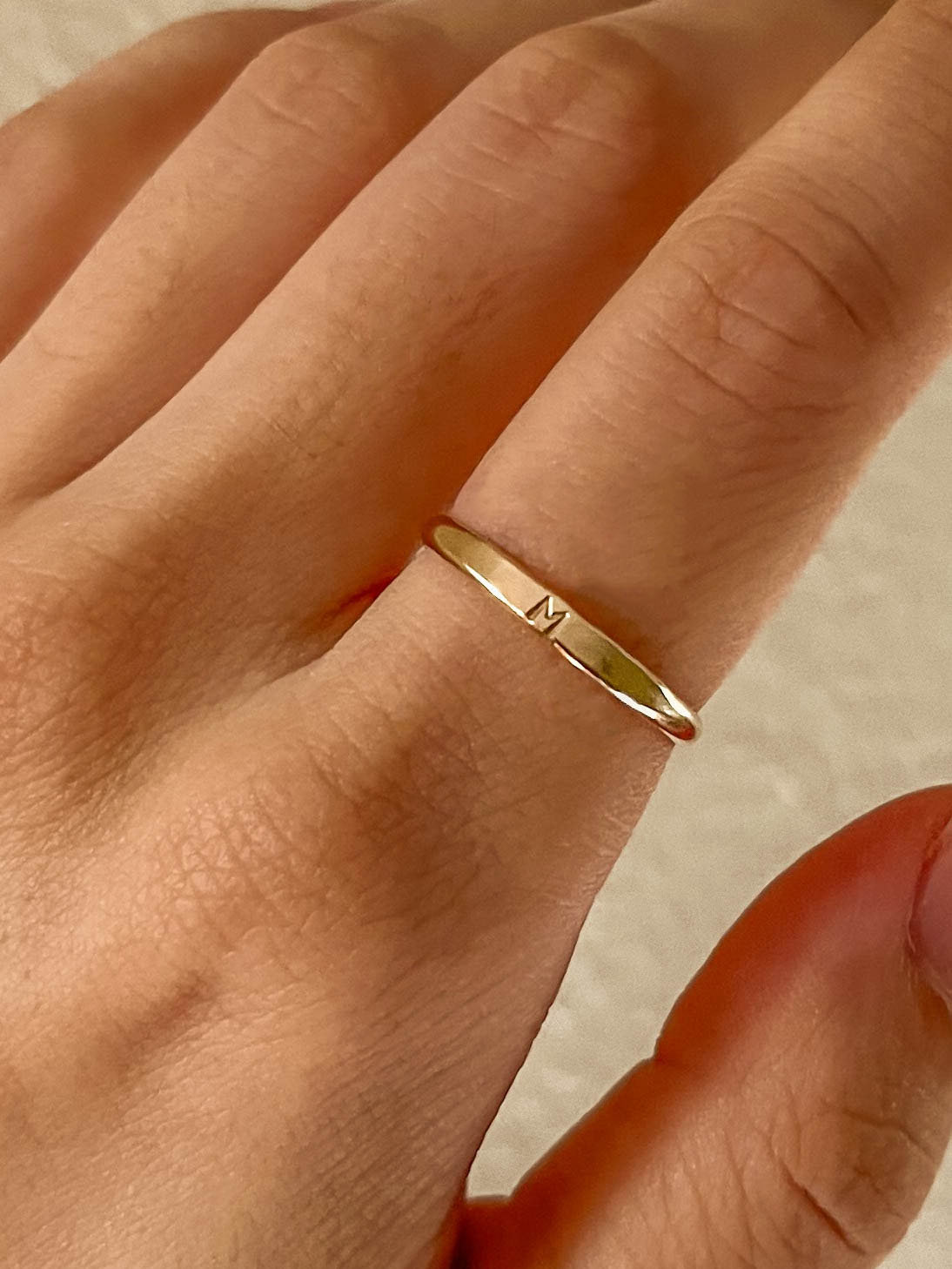 14k Gold Filled Initial Ring Initial Ring Women - Etsy