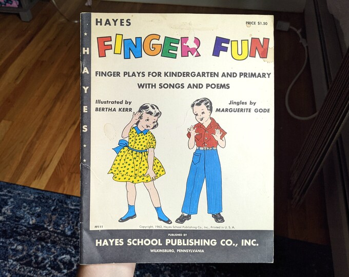 Vintage 'finger Fun' Booklet of Finger Plays With Songs & Poems - 1963 ...