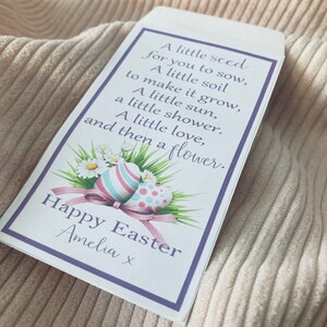 Personalised Easter Wild Seeds, Easter Chick, Easter Egg, Easter Bunny ...