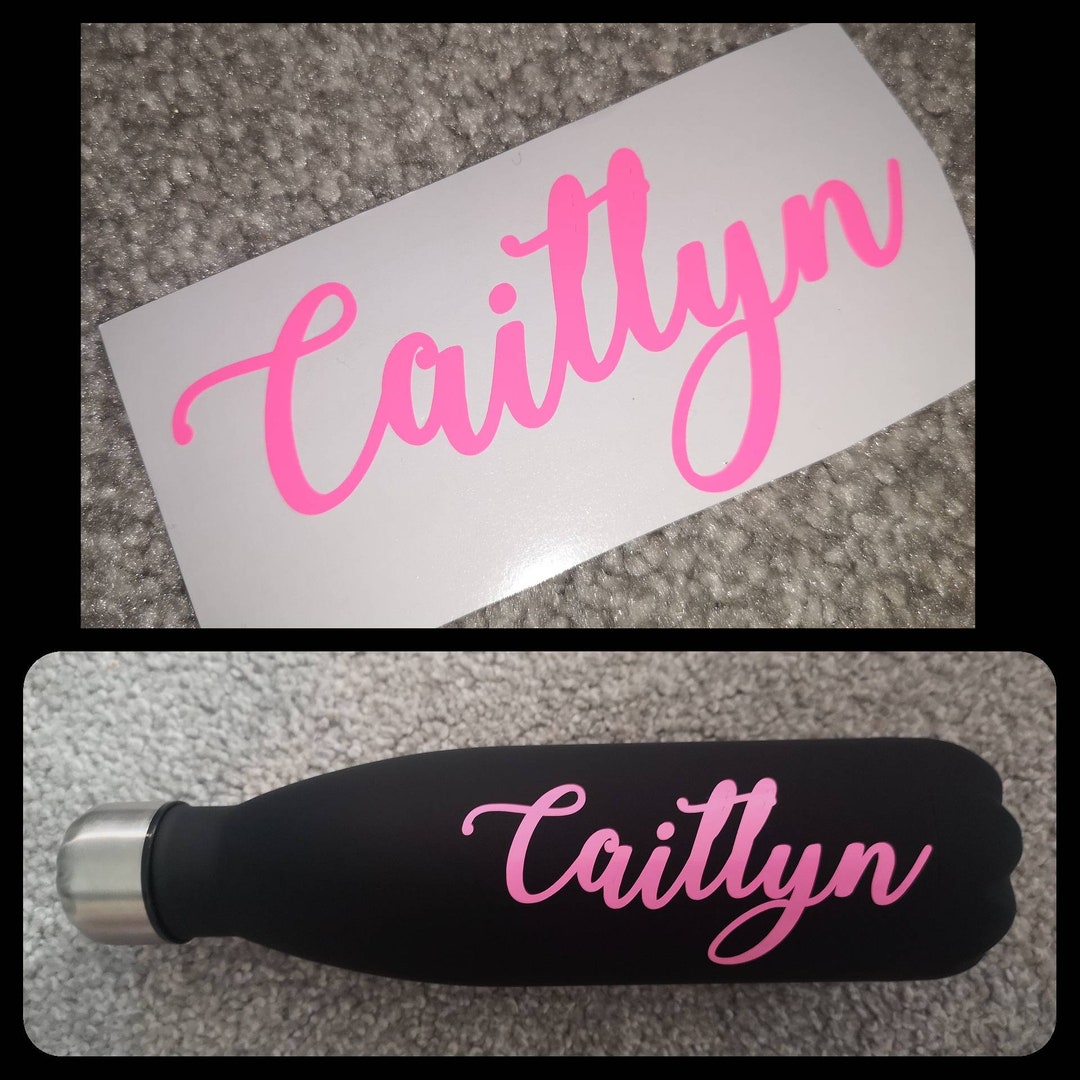 Personalised Vinyl Name Decal Stickers for Glasses Bottles More ...