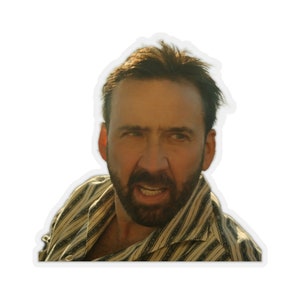 Nicolas Cage Massive Talent Meme Decal Sticker Tiktok Meme Stickers ...