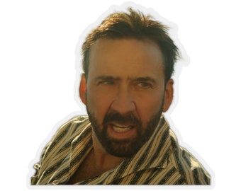 Pedro Pascal & Nicolas Cage Stickers, Laptop Decal, Meme Stickers ...