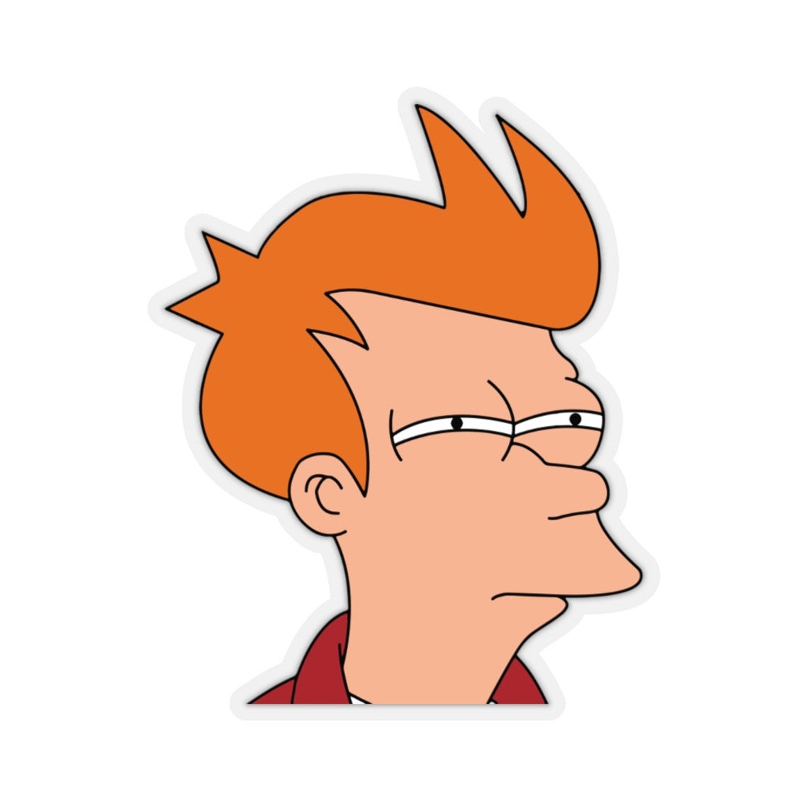 Futurama Fry Face Meme Decal Sticker Not Sure If Meme Decal | Etsy