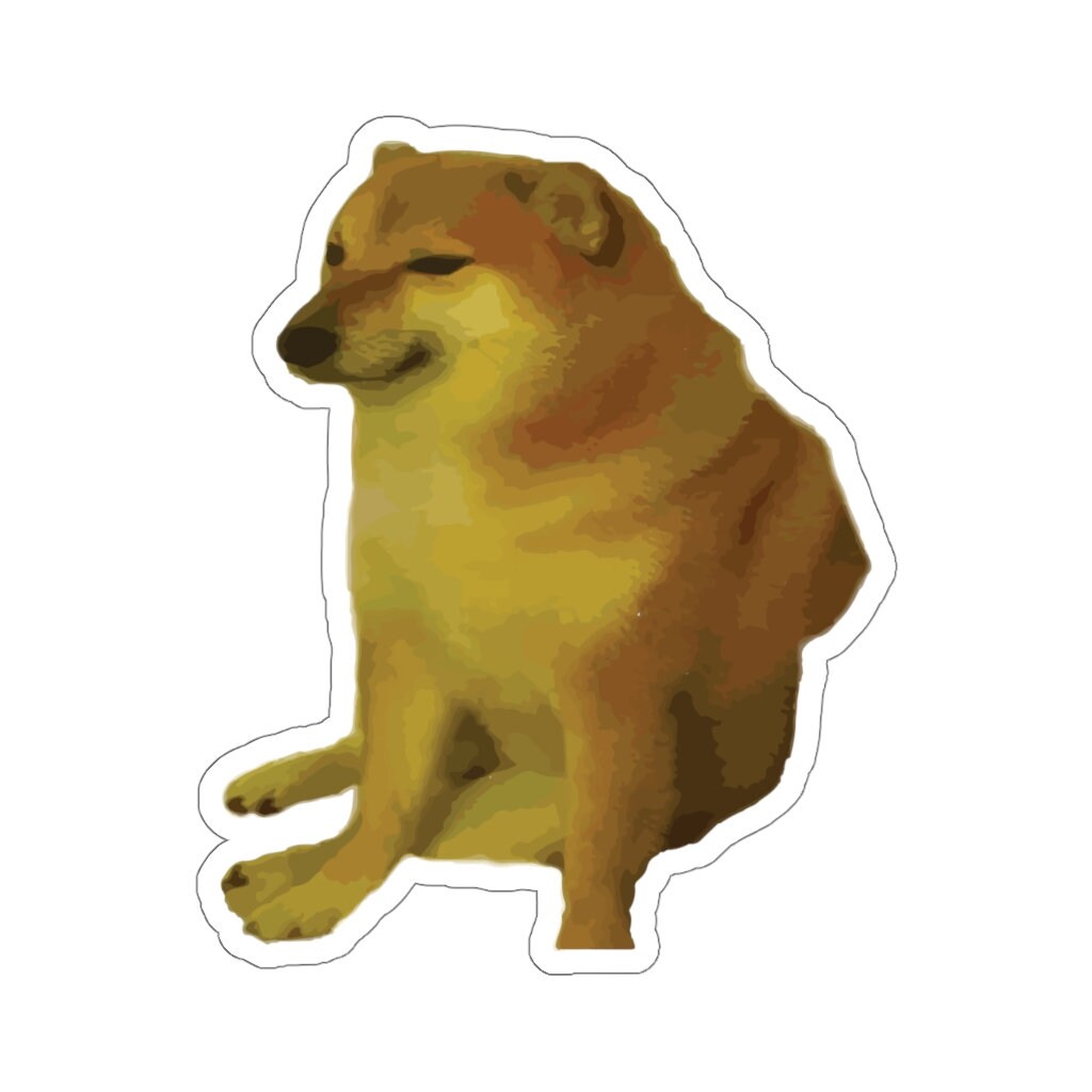 Cheems Doge Meme etiqueta engomada - Etsy México