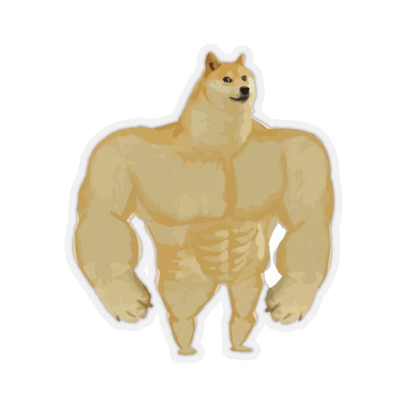 Swole Doge Meme Decal Sticker | Etsy