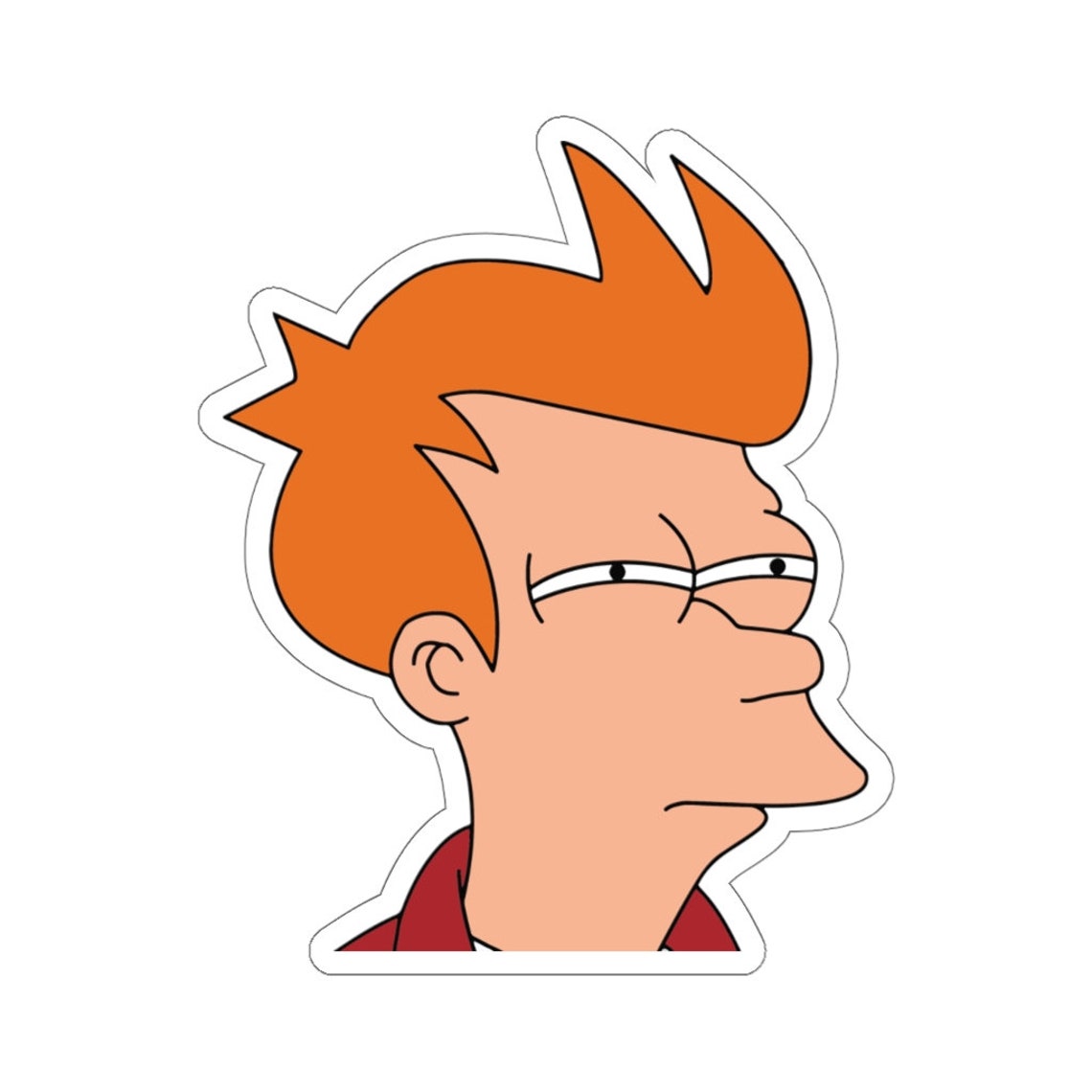 Futurama Fry Face Meme Decal Sticker Not Sure If Meme Decal - Etsy