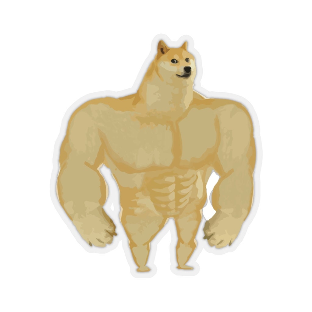 Swole Doge Meme Decal Sticker - Etsy