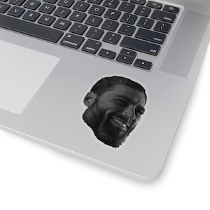 Giga Chad Meme Decal Sticker | Chad Thundercock Meme Sticker | Meme ...
