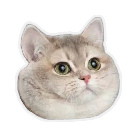 Heavy Breathing Cat Meme Decal Sticker | Etsy