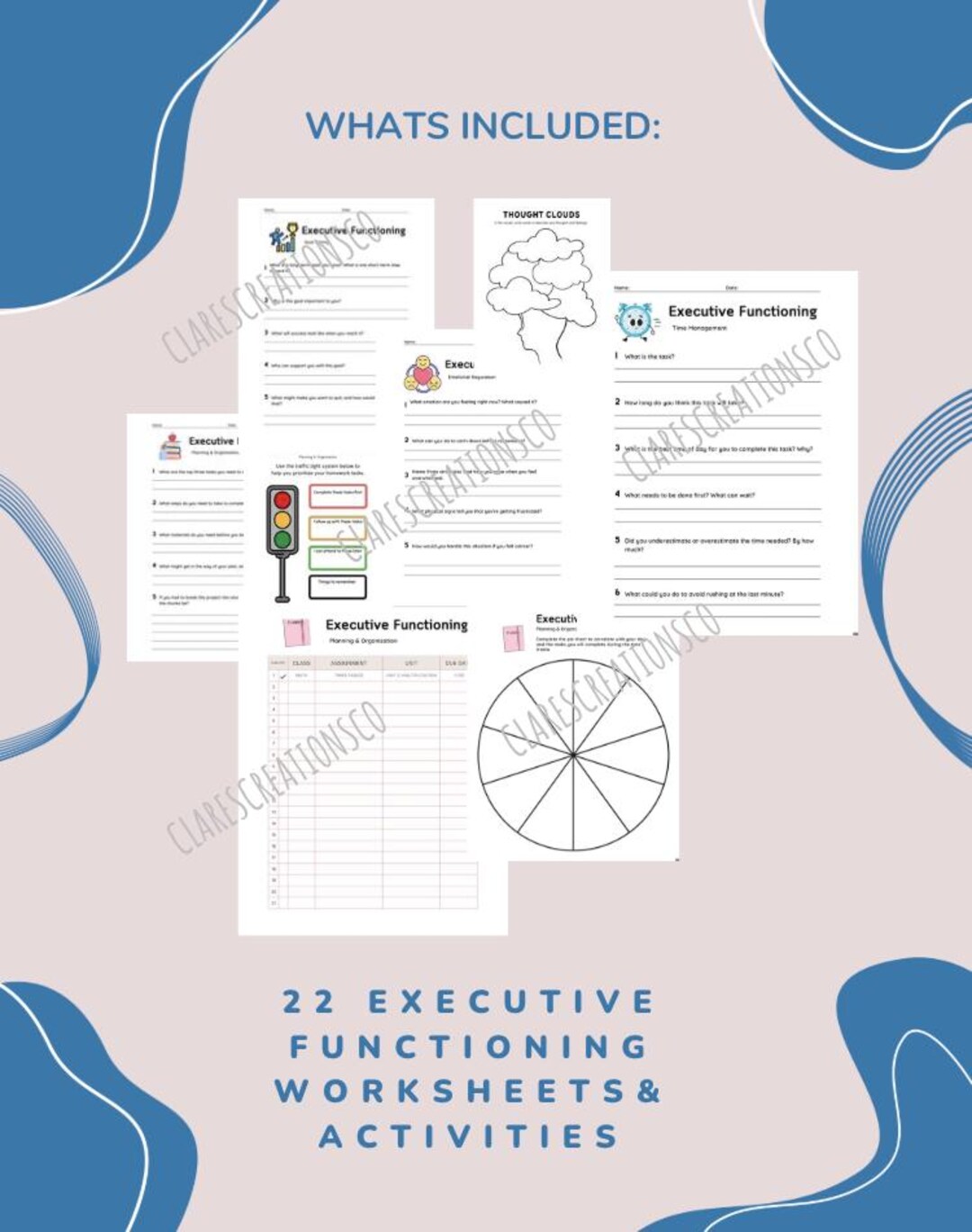 Executive Functioning Worksheets and Activities - Etsy