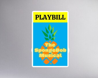 Spongebob Squarepants Broadway Musical Album Receipt Sticker - Etsy