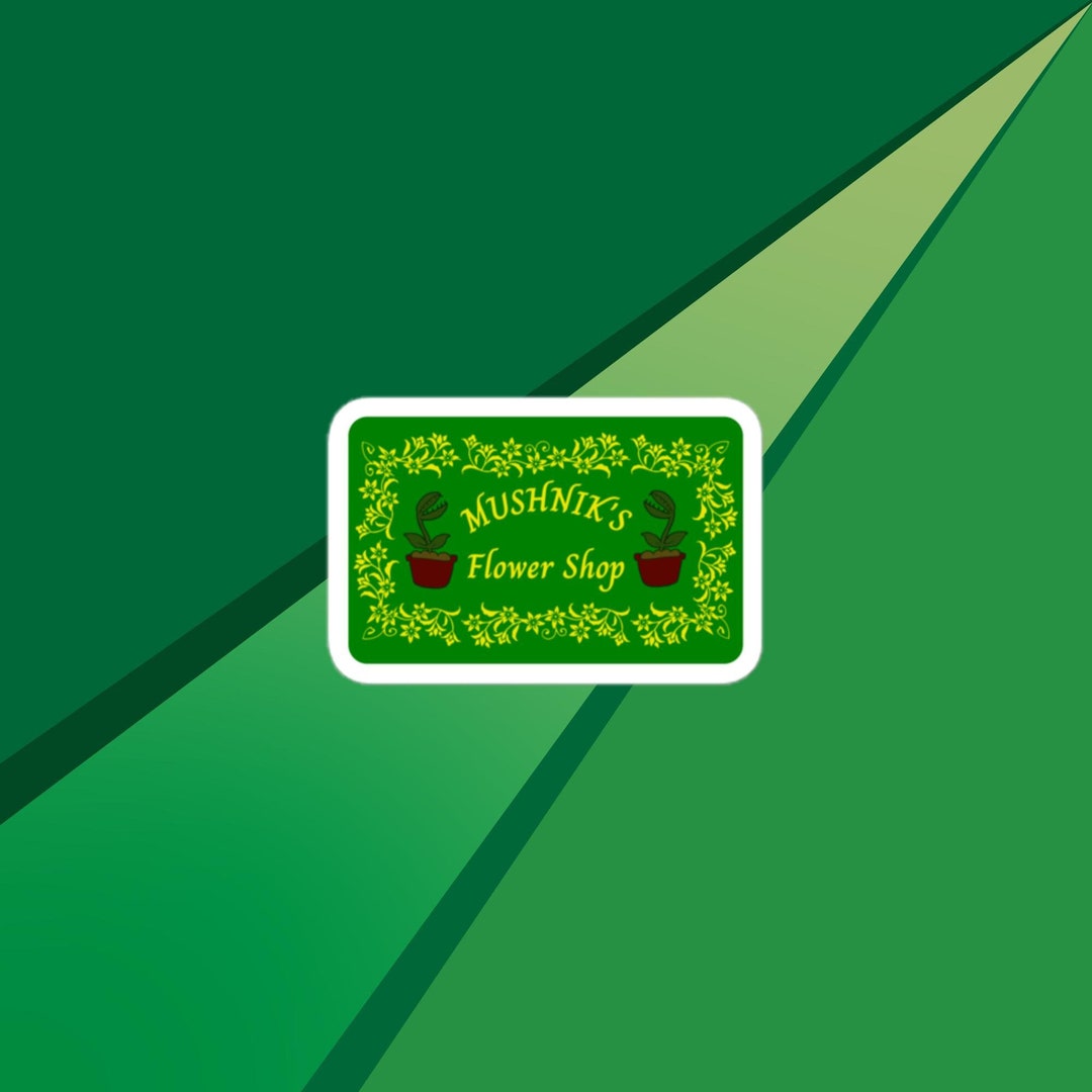 Mushnik's Flower Shop Stickers, Audrey II, Little Shop of Horrors ...