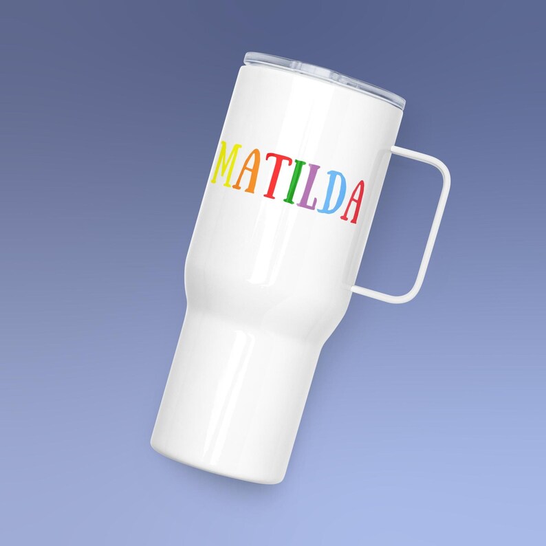 Matilda Musical Logo Travel Mug With Handle, Roald Dahl, Theater Gift ...