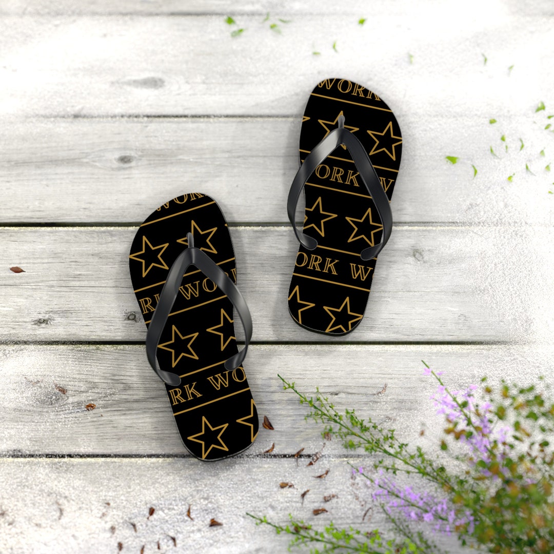 Hamilton Inspired Work Broadway Flip Flops - Unisex Theatrical Footwear ...