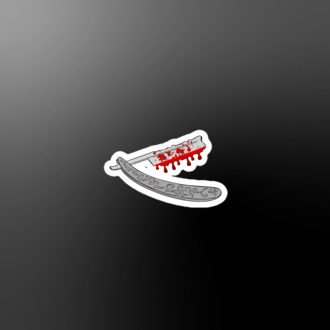 Sweeney Todd Inspired Bloody Razor Bubble-free Stickers - Etsy