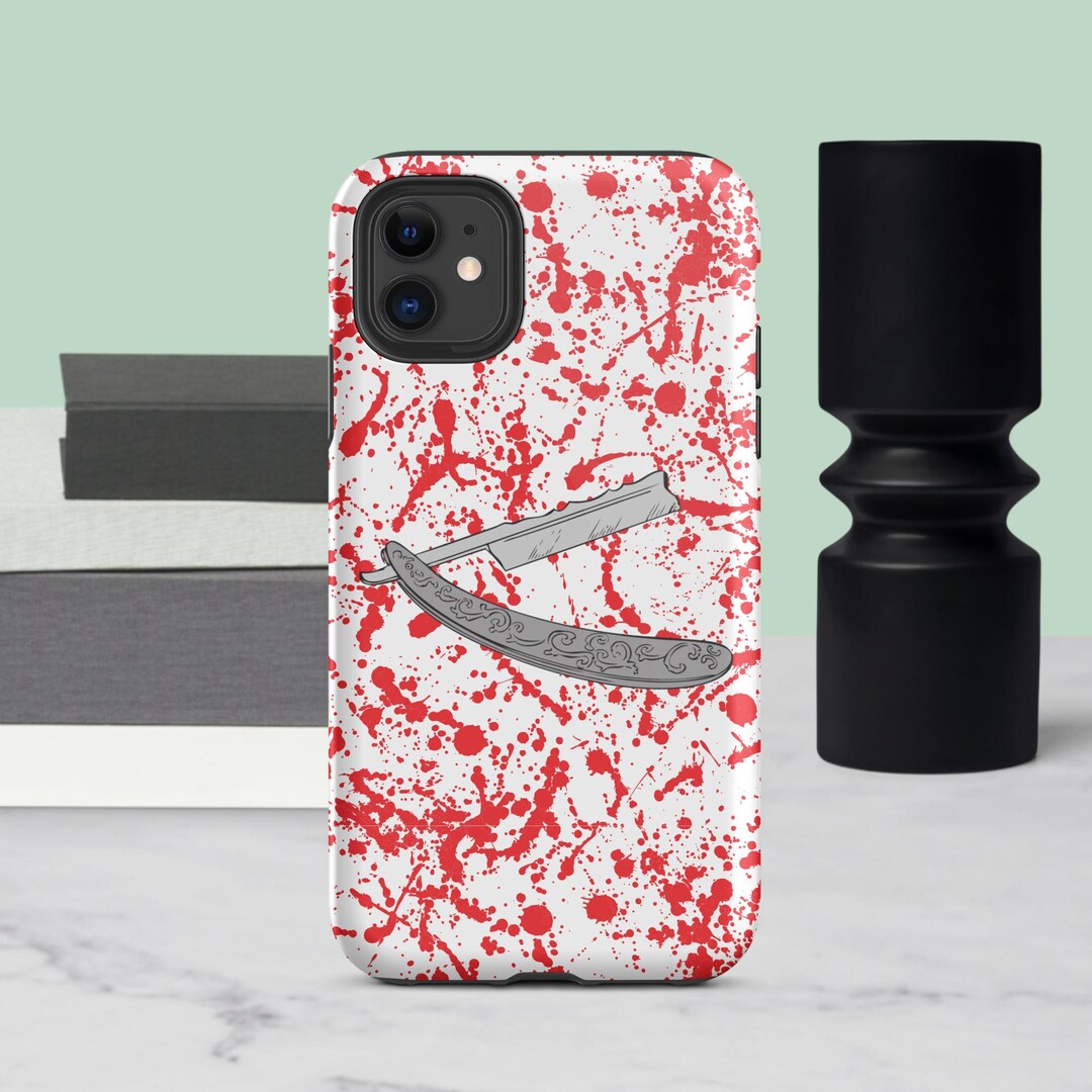 Sweeney Todd Bloody Pattern Silver Razor Inspired Tough iPhone Case - Etsy