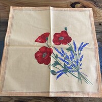BEAUTIFUL Vintage 1920s-30s Set of 8 Linen Napkins, Hand Embroidered ...