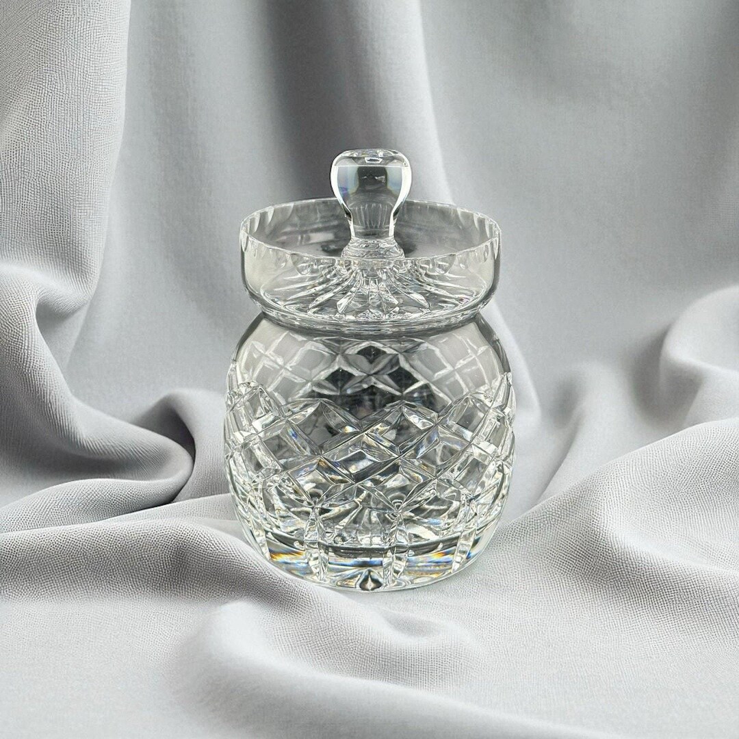 Vintage Cartier Signed Crystal Mini Biscuit Jar Lidded Late 20th Cent ...