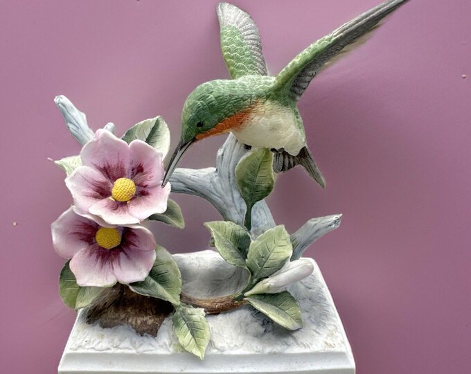 Vintage Lefton China Hummingbird Sculpture KW5825 6" Japan - Etsy