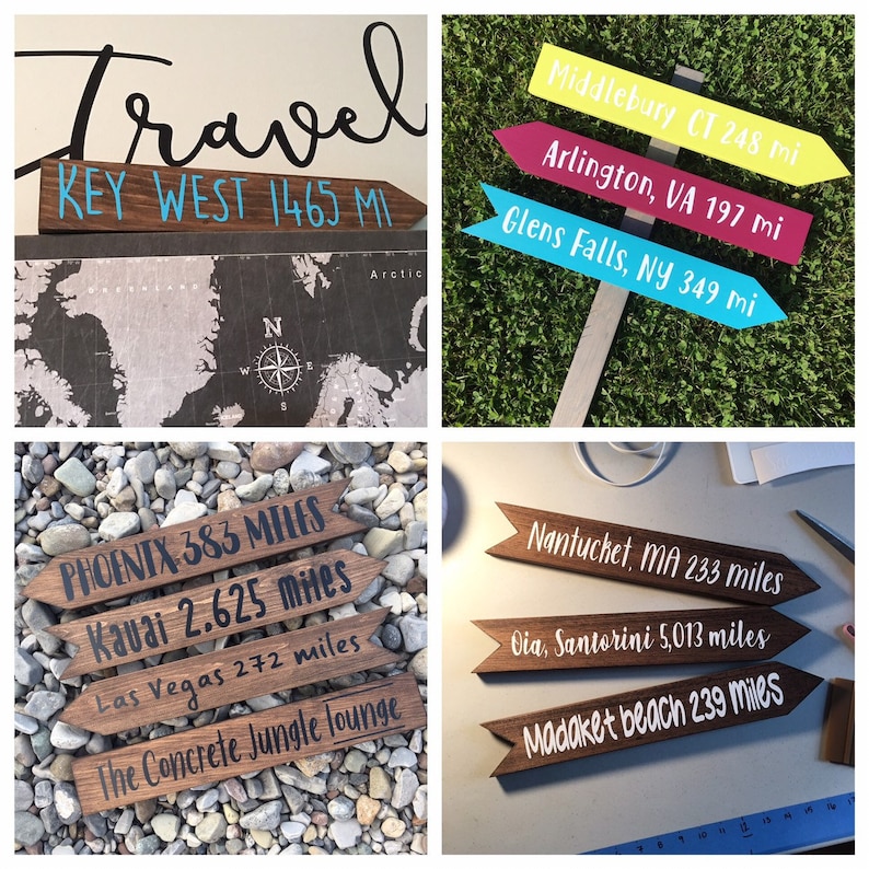 Directional Arrows 16x2.5 20x2.5 23x2.5 Custom Travel - Etsy